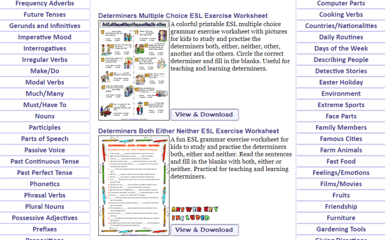 7 of the best determiners resources and worksheets for KS2 English ...