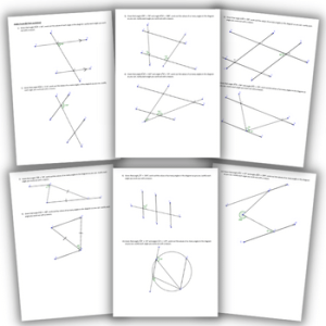Angles in parallel lines worksheet for KS3 maths - Teachwire