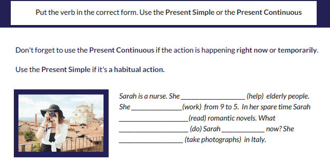 Present progressive tense – 7 of the best grammar worksheets and ...