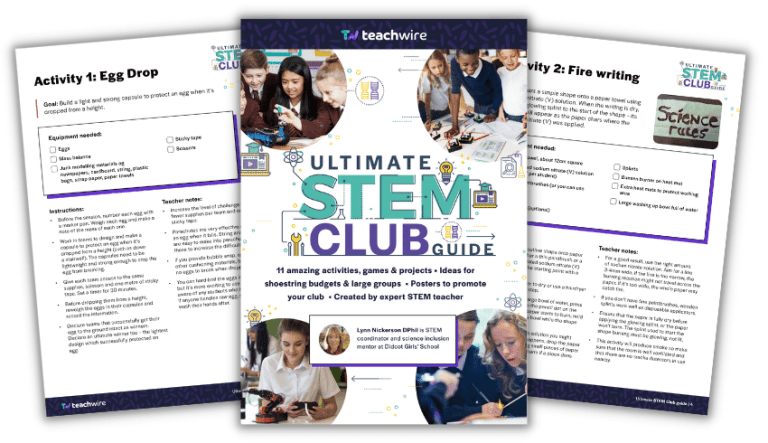 STEM Club activities, challenges and projects - Teachwire