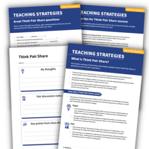 Thinking pair share – Pupil worksheet and CPD resources - Teachwire