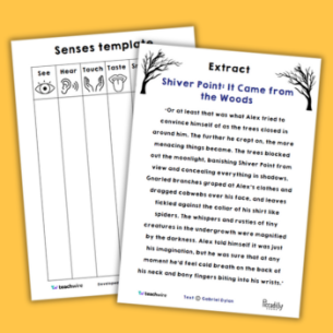 Descriptive writing KS2 – Senses template and exclusive scary extract