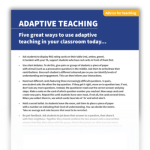 Adaptive teaching – What it looks like & why it's important - Teachwire
