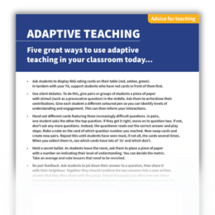 Adaptive teaching strategies – 5 ideas to try - Teachwire