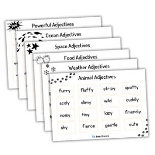 Adjective word mat – Editable free printables for KS1/2 - Teachwire