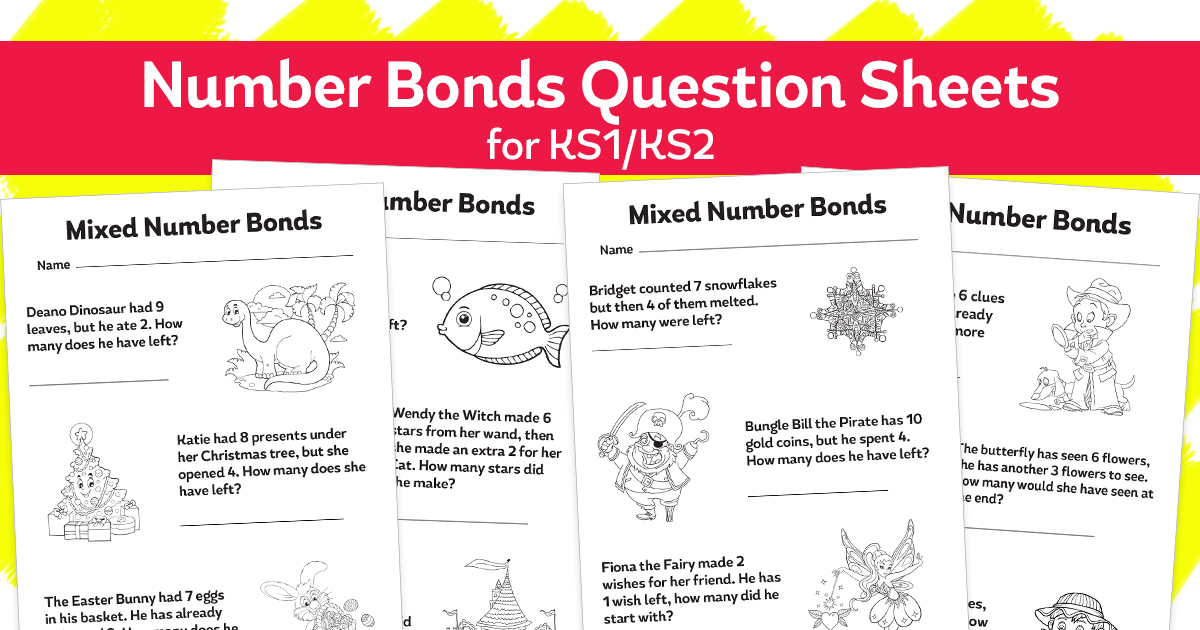 Number bonds to 10 worksheet – KS1 maths bumper pack - Teachwire