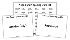 Spelling list Year 3 and 4 – PDF, Word doc and PowerPoint - Teachwire
