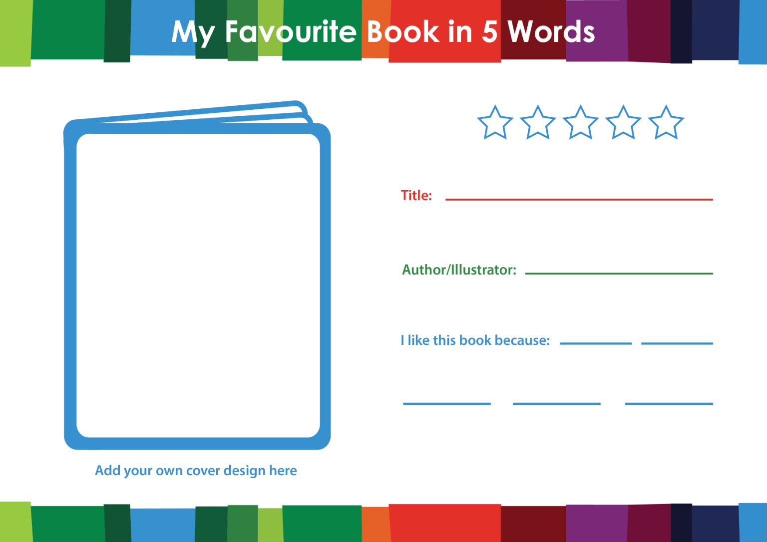 Book review template – Free printable resources for KS1 & KS2 - Teachwire