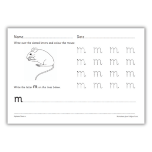 How to write a letter m – Letter formation handwriting worksheet ...