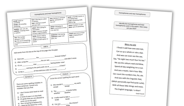 Homophones KS2 – Examples, PowerPoints and worksheets - Teachwire