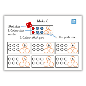 Number bonds to 10 games – Dice worksheets for KS1/2 - Teachwire