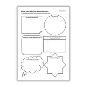 End of year reflection worksheet – My favourite memories - Teachwire