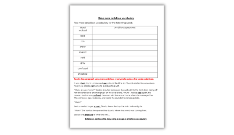 Ambitious vocabulary – Best activities, games & teaching resources ...