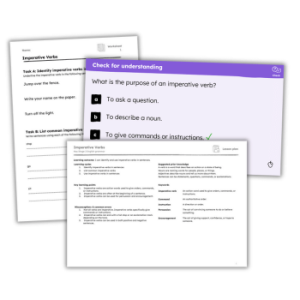 Imperative verbs KS2 PowerPoint – Lesson plan and worksheets - Teachwire