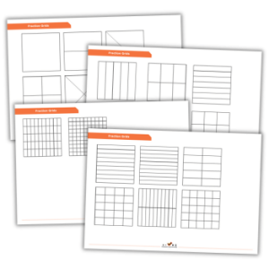 Fraction grid – Printable square template worksheet - Teachwire