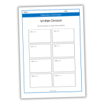 Bus stop division worksheet – Year 5 short division (with answers ...