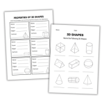 3D shapes worksheet – Free names and properties PDFs - Teachwire