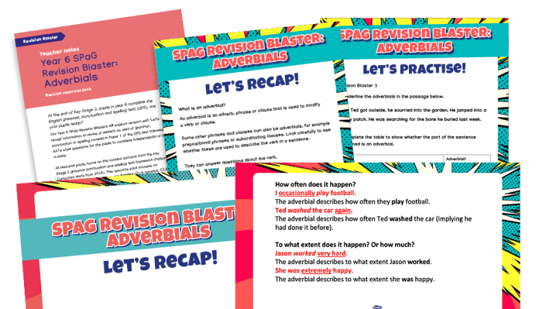 Adverbials KS2 – Examples, worksheets and games - Teachwire